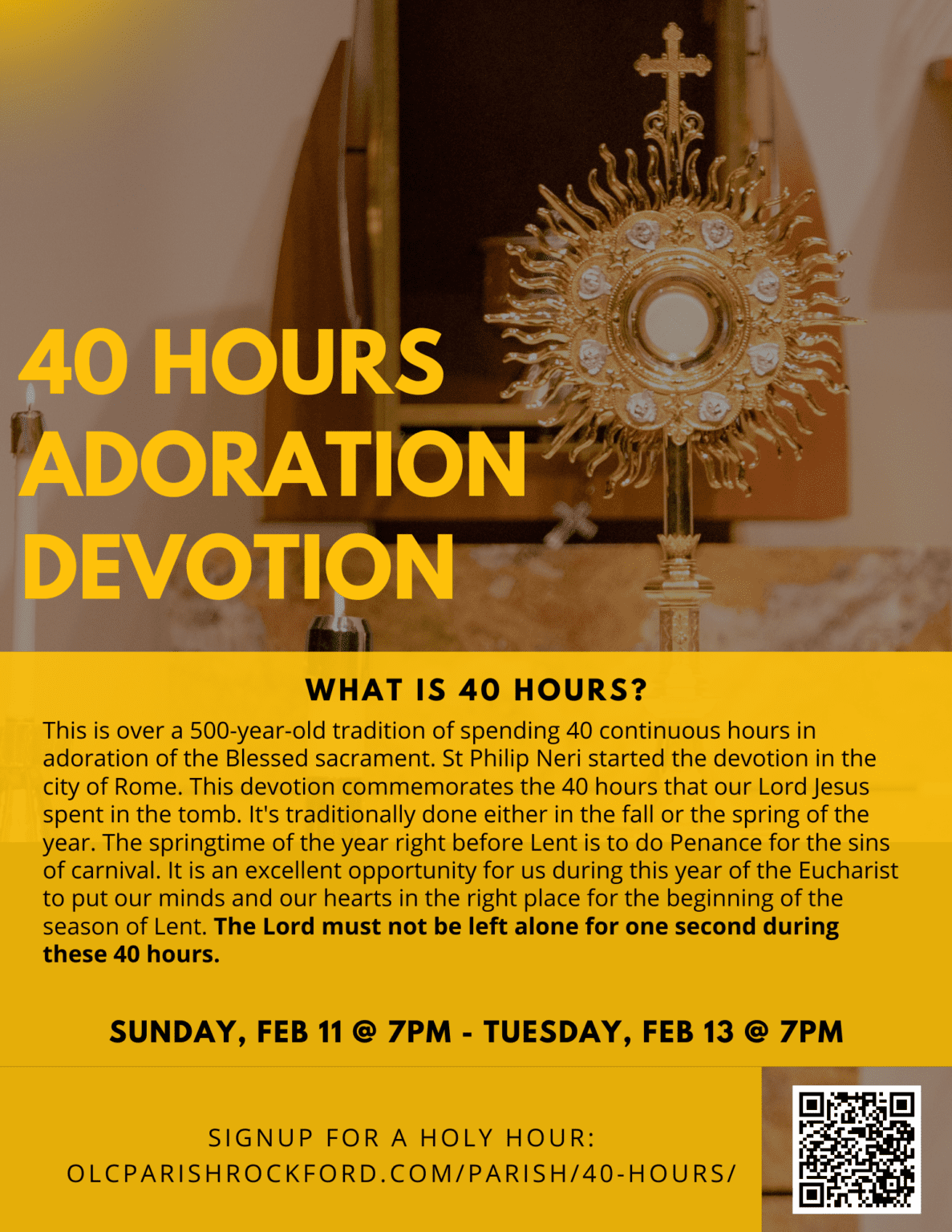 40 Hours Adoration Devotion – Our Lady of Consolation Parish