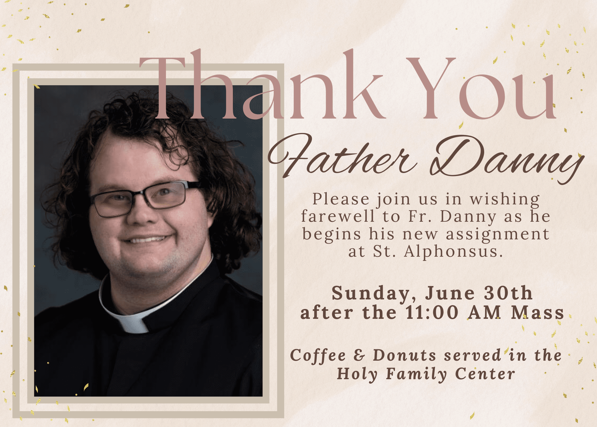 Fr. Danny’s New Assignment and Farewell Party – Our Lady of Consolation ...